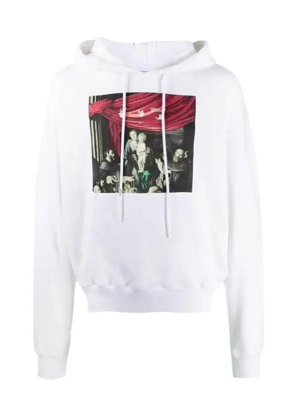 Off-White Caravaggio Print Hoodie - White
