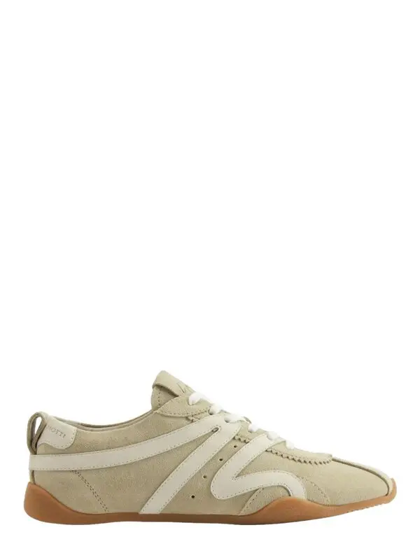 GIUSEPPE ZANOTTI Round Toe Lace-up Sneakers - Ivory