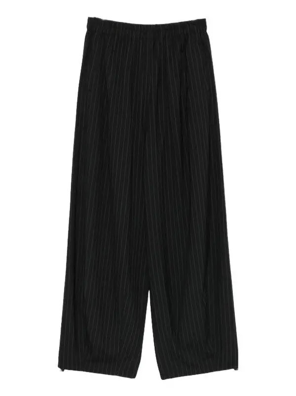 THE FRANKIE SHOP Pinstriped Relaxed Fit Trousers - Black