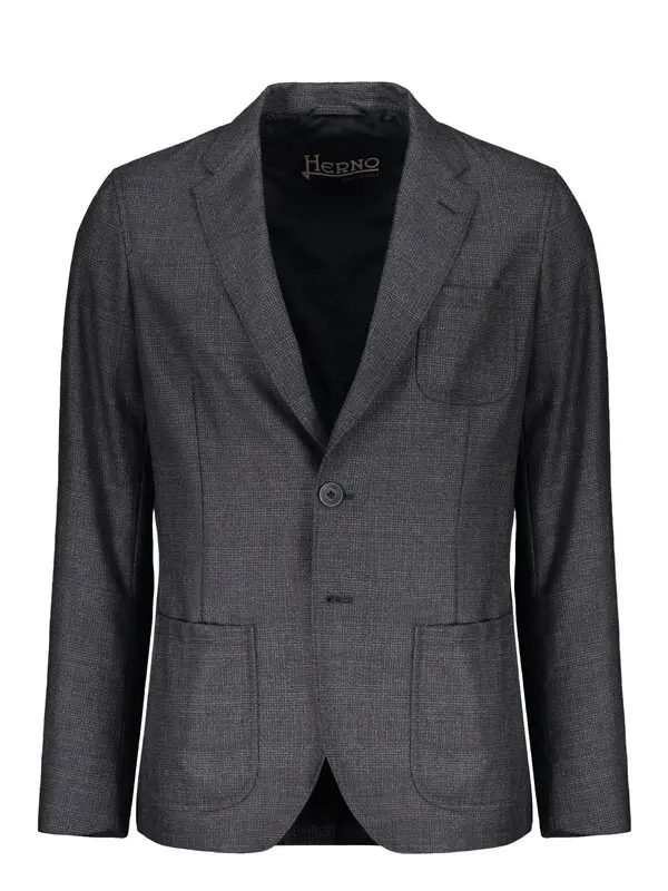 Herno Single-breasted Blazer - Grey