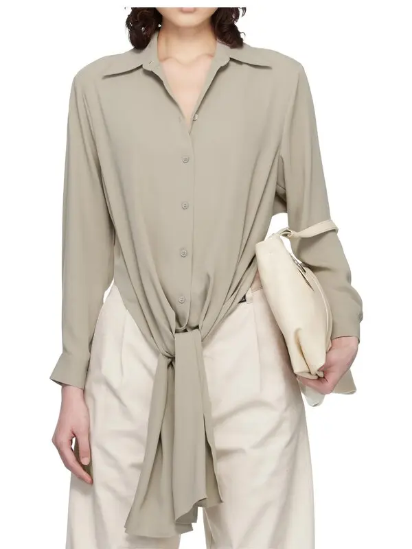 MAISON MARGIELA Knot Detail Shirt - Sand Dune Color