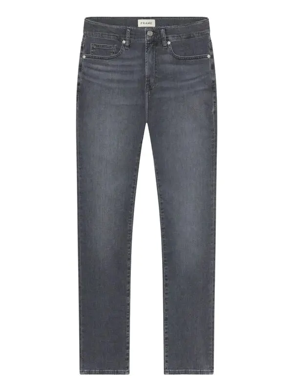 FRAME Mid-rise Straight-leg Jeans - Black
