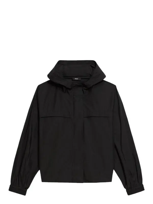 Theory Gather Jacket With Zip Fastening - Black