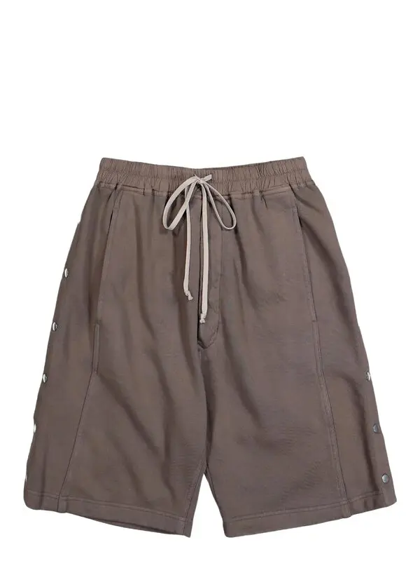Rick Owens Drawstring Shorts With Button Detail - Black