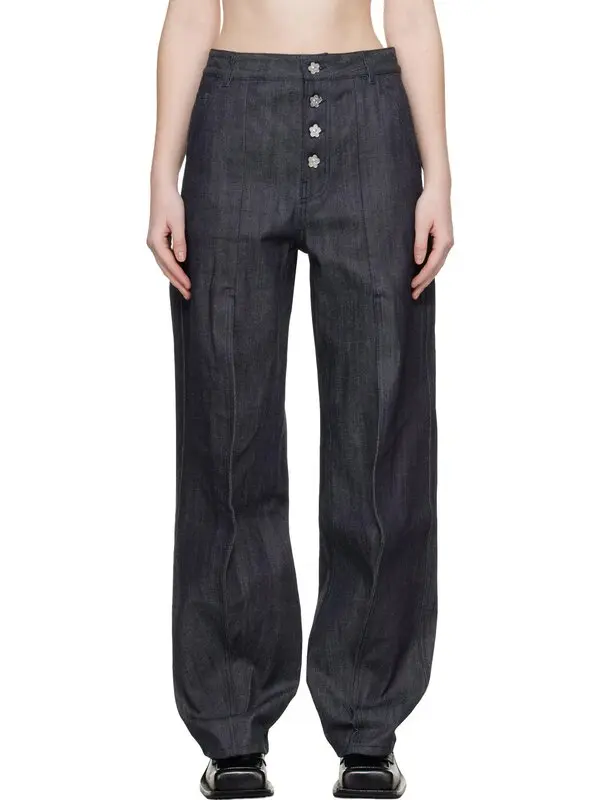 Cecilie Bahnsen Belted Jeans - Black