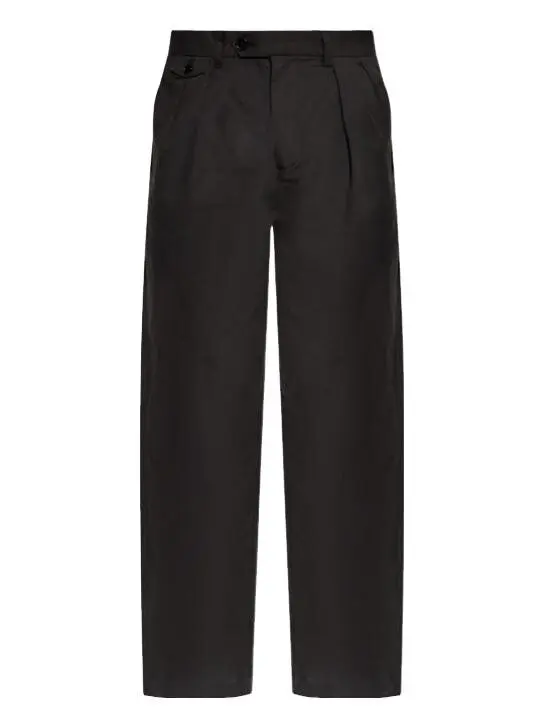 ALLSAINTS Conway Pleated Wide-leg Trousers - Black