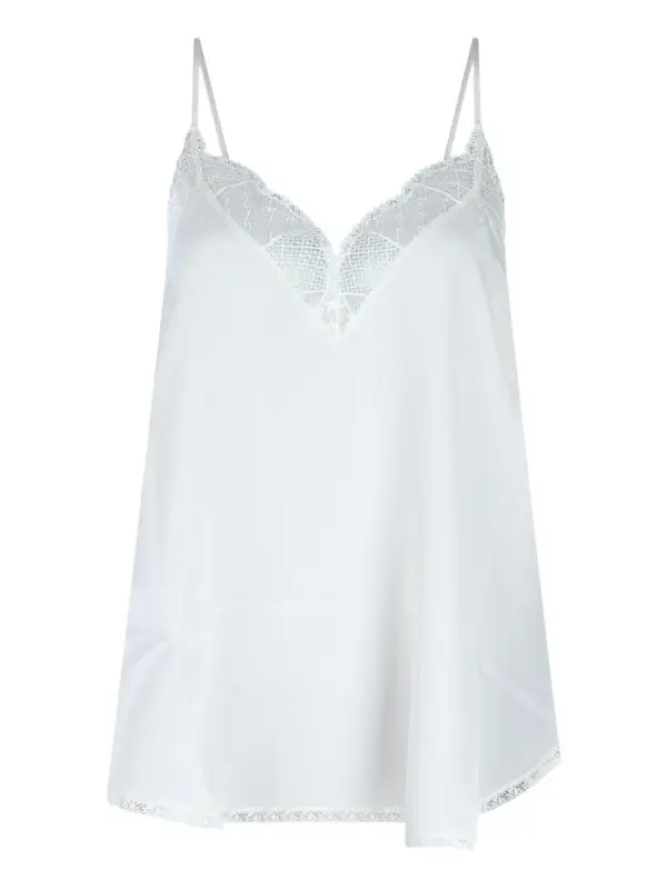 Zadig&Voltaire Lace Trim Sleeveless Top - White