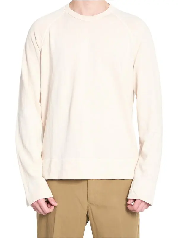 JAMES PERSE Crewneck Cotton Sweatshirt - White