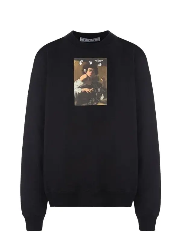 Off-White Caravaggio Painting Printed Sweatshirt - Black