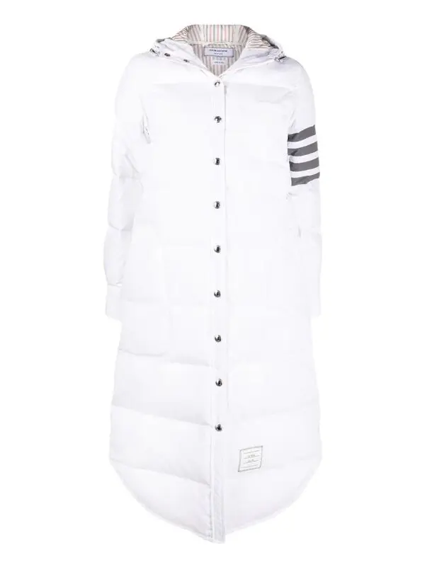 Thom Browne Quilted Hooded Down Coat - White