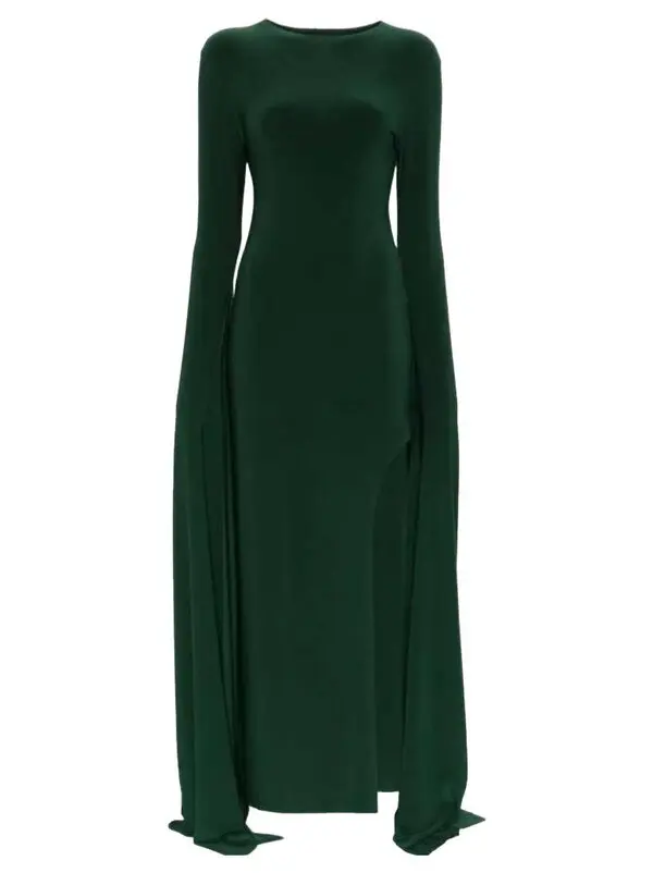 Norma Kamali Long Sleeve Slit Dress - Black