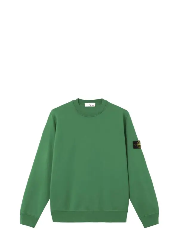 Stone Island Logo Patch Crewneck Sweatshirt - Green