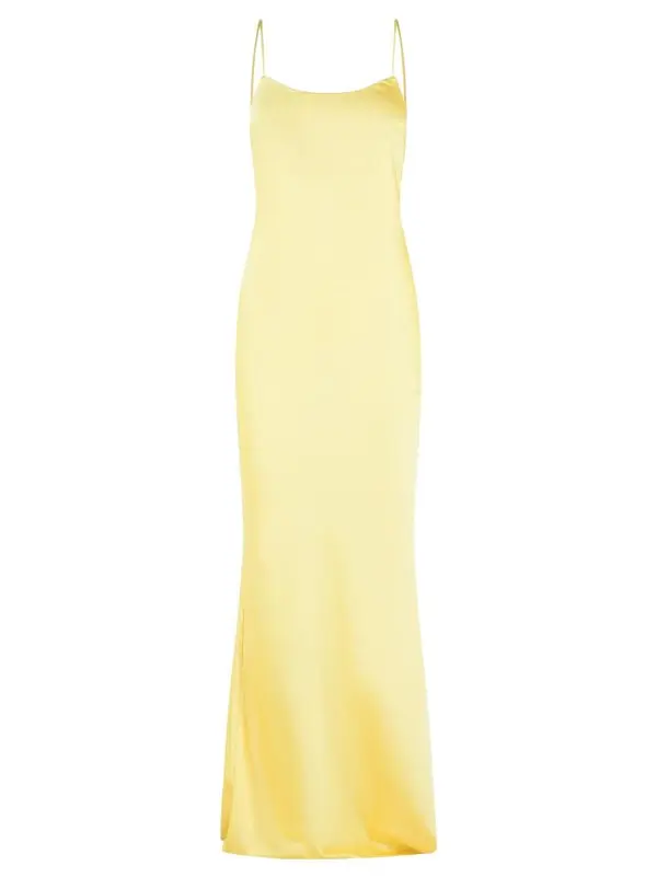 Andamane The Attico Strappy Draped Maxi Dress - Nude