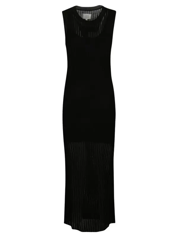 Loulou De Saison Icaria Sheer Knitted Dress - Black