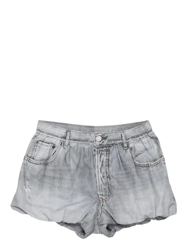 Acne Studios Printed Denim Shorts - Gray