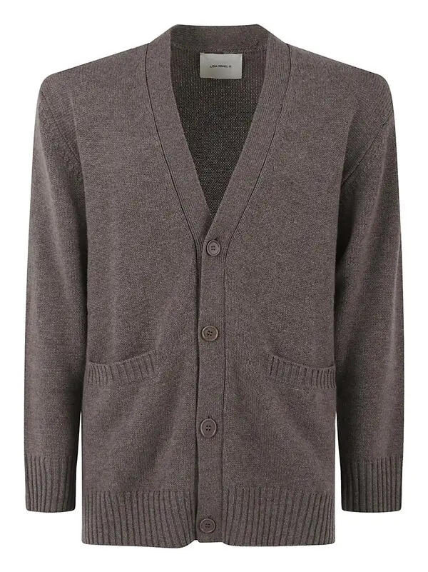 LISA YANG Long-sleeved V-neck Cardigan - Black
