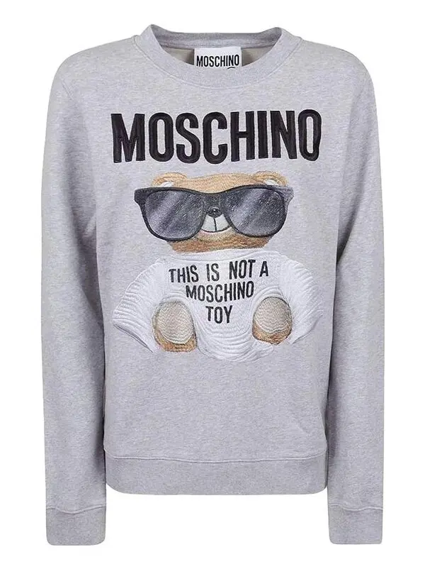 Moschino Embroidered Logo Sweatshirt - Gray