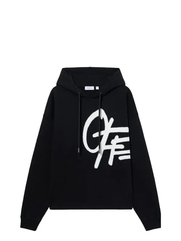 Off-White Spray Logo Relaxed Hoodie - Black