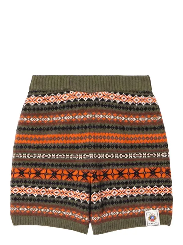 Bally Jacquard-knit Wool Shorts - Multi-color