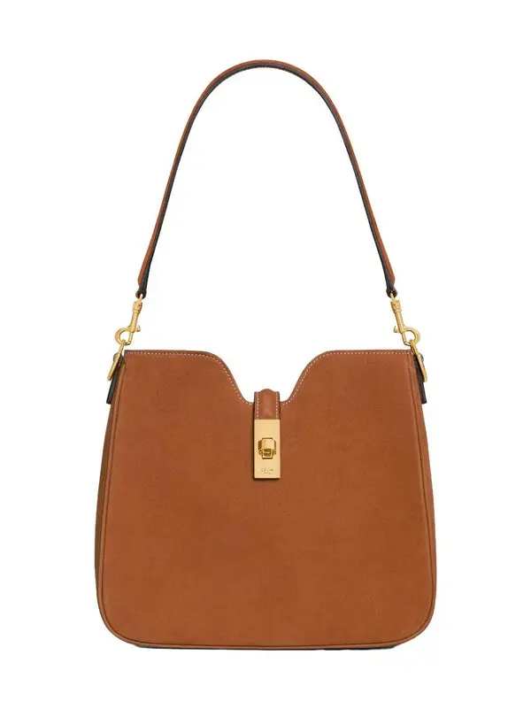 Celine Small Camille 16 Soft Bag In Nubuck Calfskin - Camel