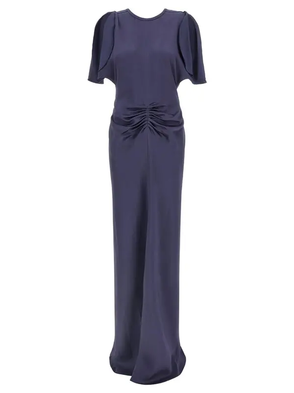 Victoria Beckham Isabella Draped Maxi Dress - Blue