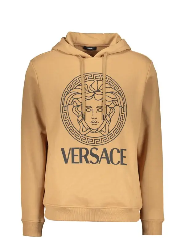 Versace Medusa-head Drawstring Hoodie - Nude