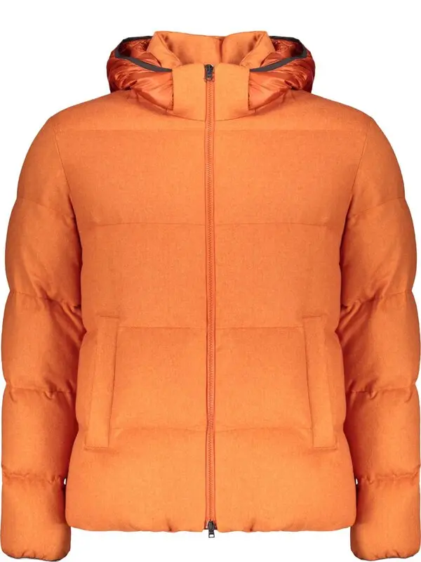 Herno Hooded Quilted Down Jacket - Orange