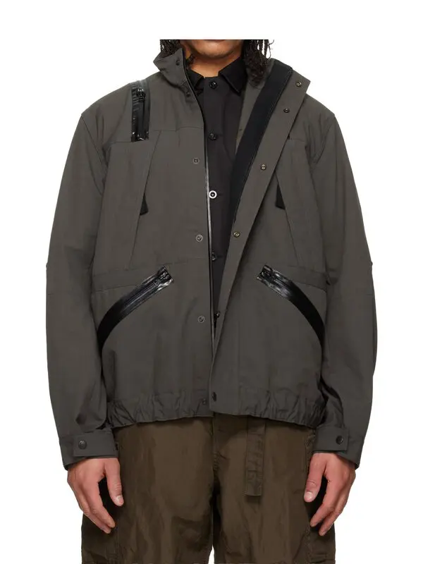 Sacai Windproof Short Jacket - Khaki