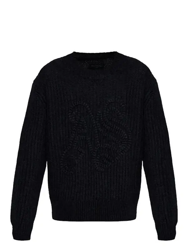 ALLSAINTS Chainy Logo Knitted Pullover Sweater - Black
