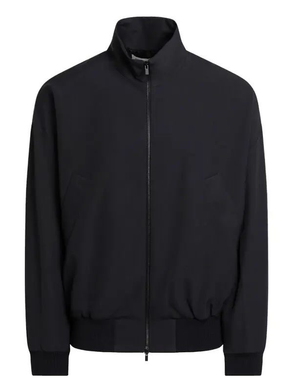 Fear Of God Relaxed High Neck Zip Up Track Jacket - Black