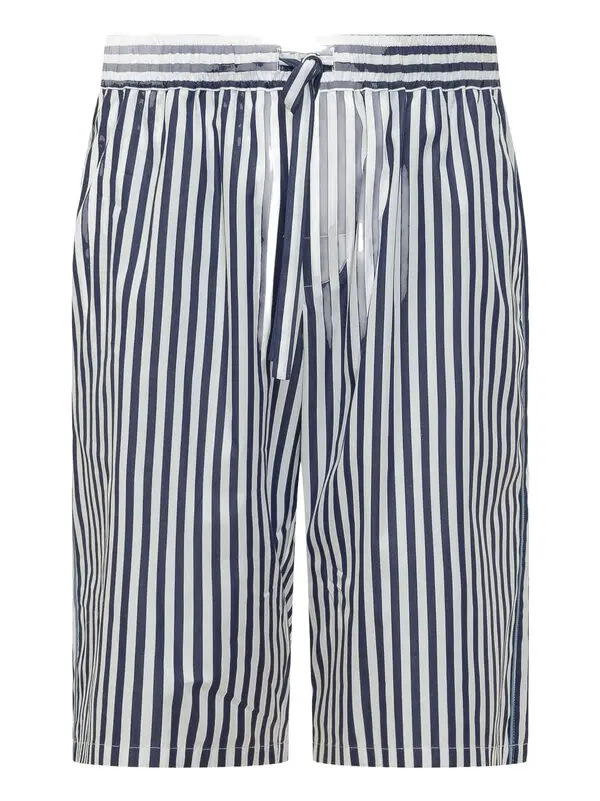 Dolce & Gabbana Striped Elasticated Drawstring Shorts - White
