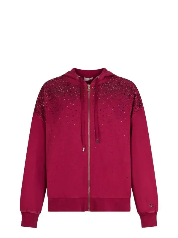 Liu Jo Embellished Zip-up Hoodie - Red