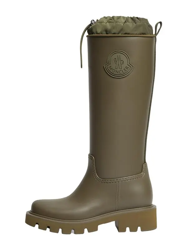 Moncler Kickstream High Rain Boots - Olive Green