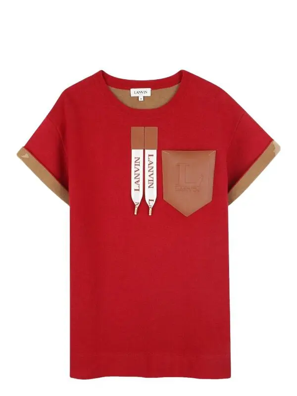 LANVIN Logo Pocket T-shirt - Red