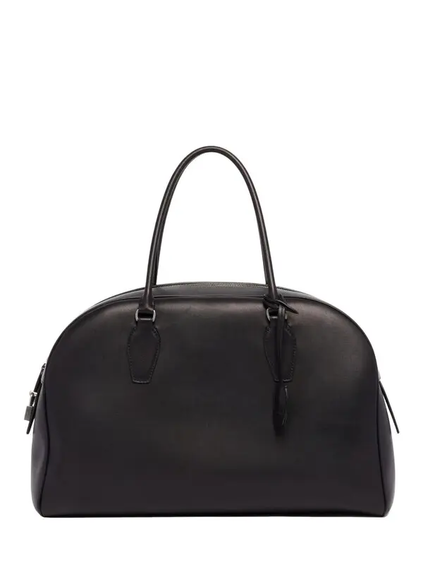 THE ROW India Leather Tote Bag - Black