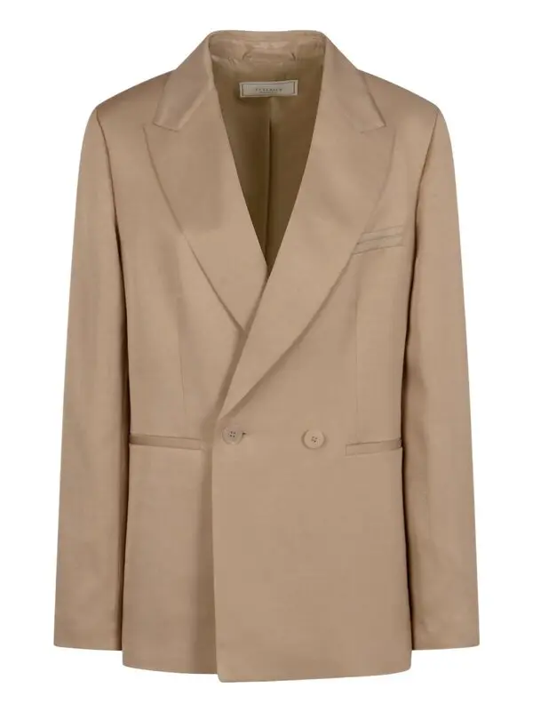 Peserico Double-breasted Peak-lapel Blazer - Nude