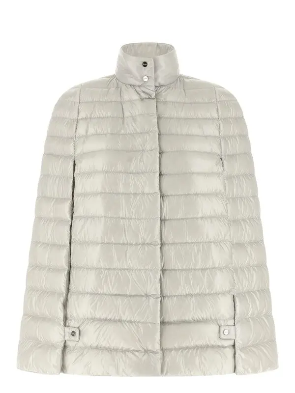 Herno Quilted Down Cape - White