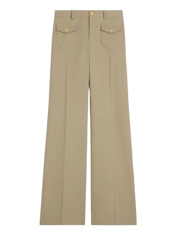 Celine Cotton Gabardine Trousers - Nude