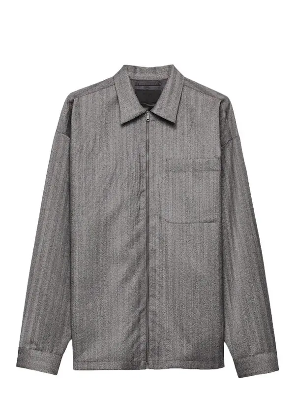 Prada Zip-up Shirt - Gray