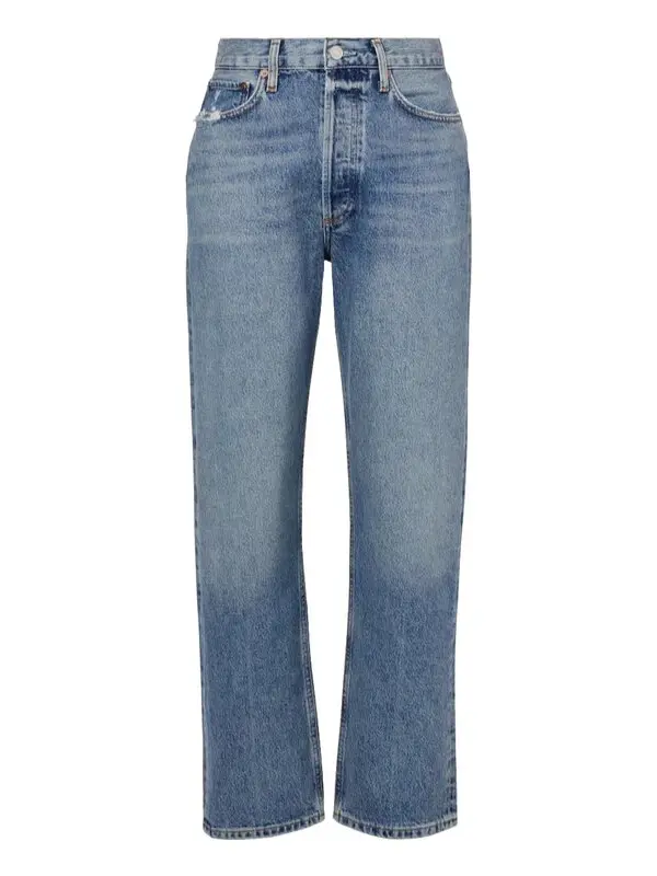 AGOLDE Mid-rise Straight-leg Denim Trousers - Blue