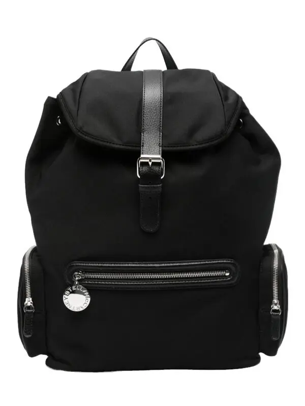 Stella McCartney Dartmoor Logo Charm Backpack - Black