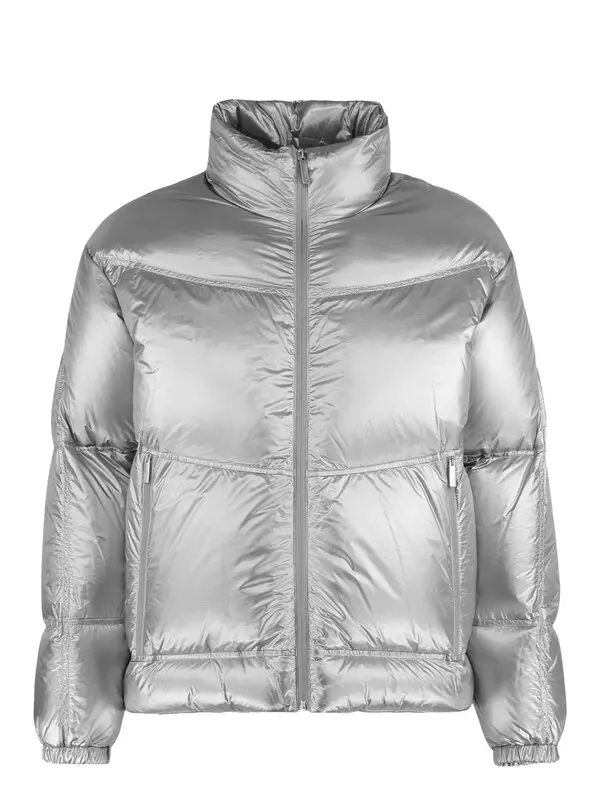 Herno Quilted Padded Jacket With Stand-up Collar - Gray