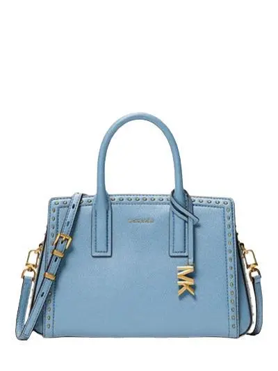 Michael Kors Laila Small Studded Satchel Bag - Blue