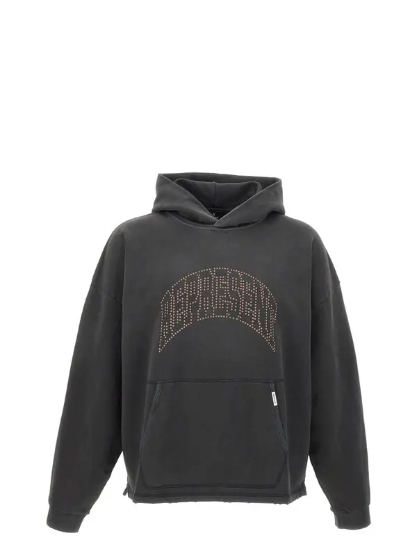 REPRESENT Studded Logo Hooded Sweater - Black