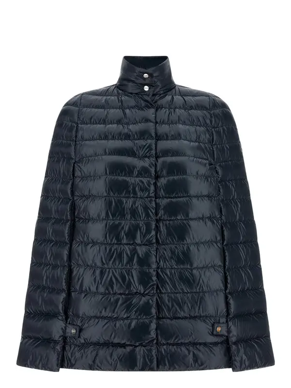 Herno Quilted Down Cape - Black