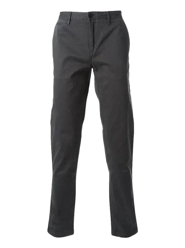 Burberry Belt-loop Casual Pants With Bag Details And Logo - Black
