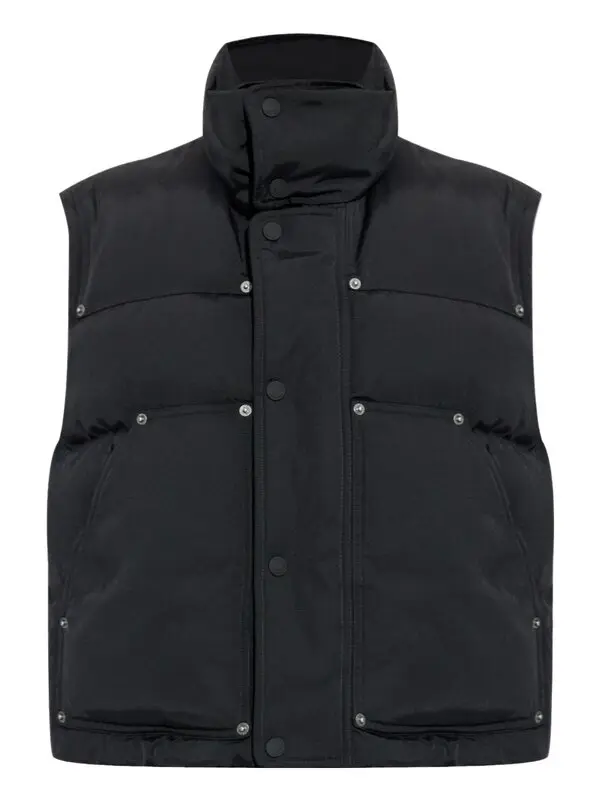 Dsquared2 Logo Embroidered High-neck Padded Vest - Black