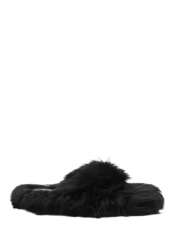 Acne Studios Shearling Sandals - Black