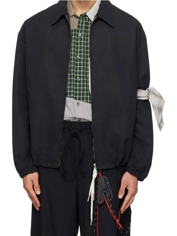 SONG FOR THE MUTE Slim Coach Jacket - Black