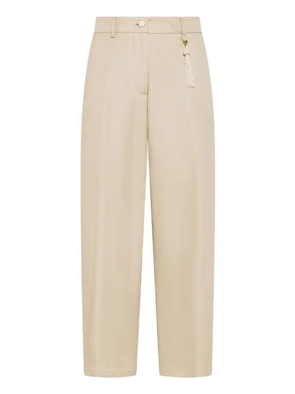 Seventy Tasseled Detail Trousers - Nude